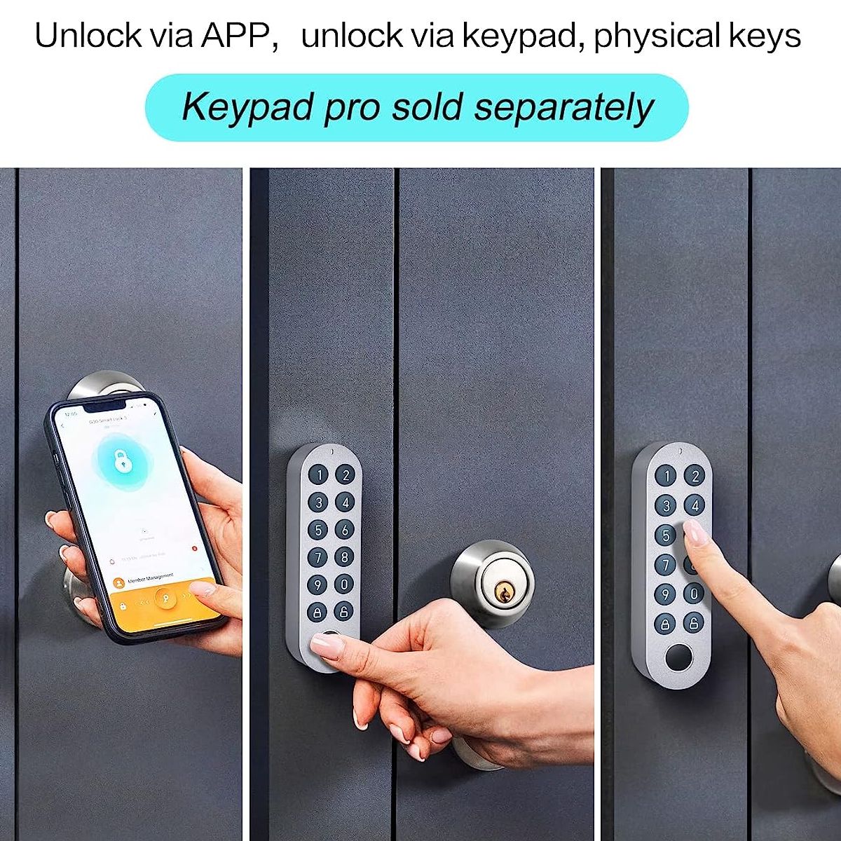 Smart Armored Door Lock Smart Door Lock G30 Compatible with Google Ale ...