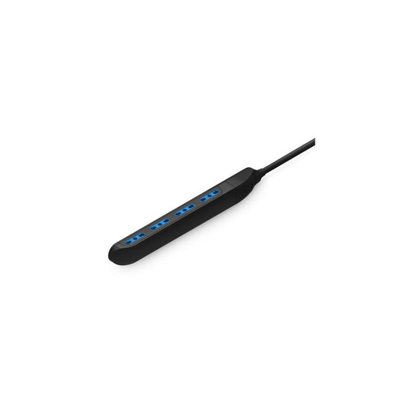 Slim Power Strip 4 Places Angular Plug 16A, Black – Oniroview