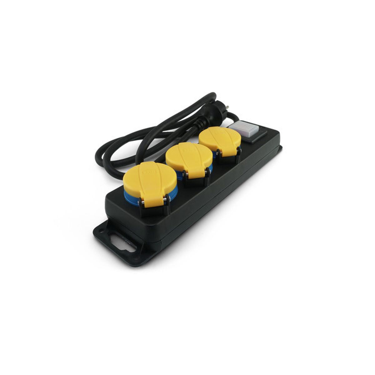 Slim Power Strip 4 Places Angular Plug 16A, Black – Oniroview