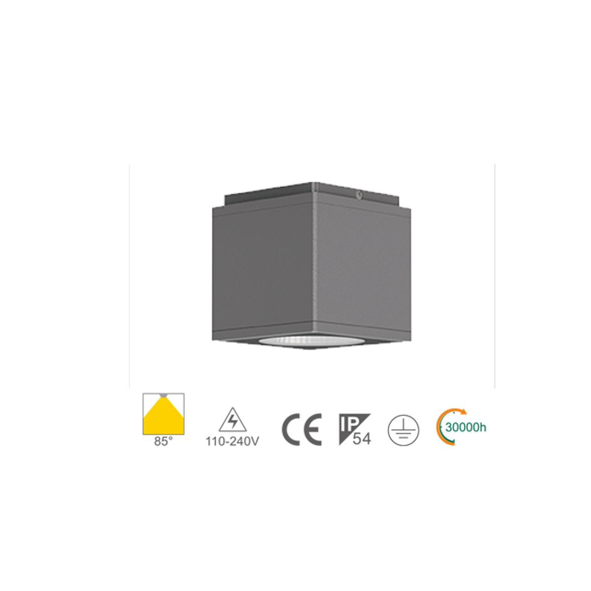 Outdoor Led Spotlight Ceiling Downlight Cube IP54 - 12W 960lm 3000K ...