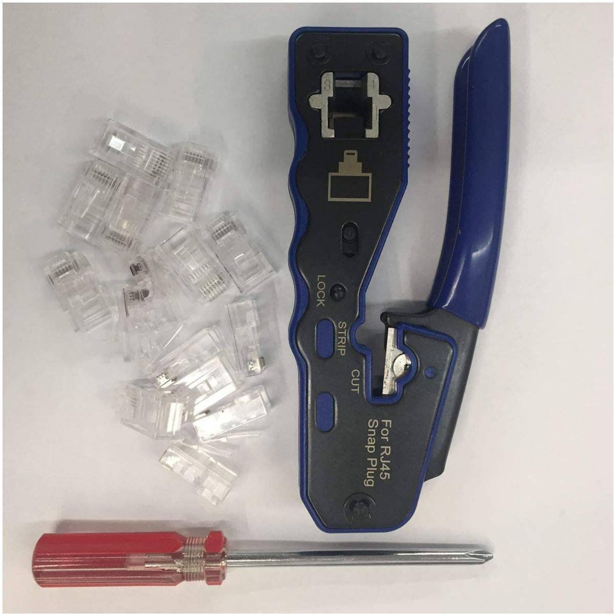 Pinza Crimpatrice Professionale in Acciaio per Lan Ethernet RJ45 con T – Oniroview