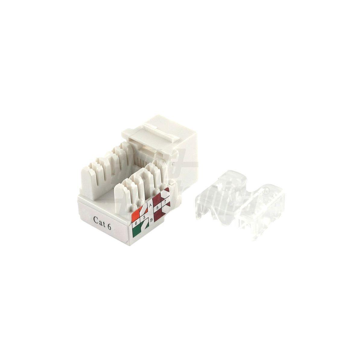 RJ45 ethernet socket keystone cat.6 utp unshielded 110 IDC connection ...