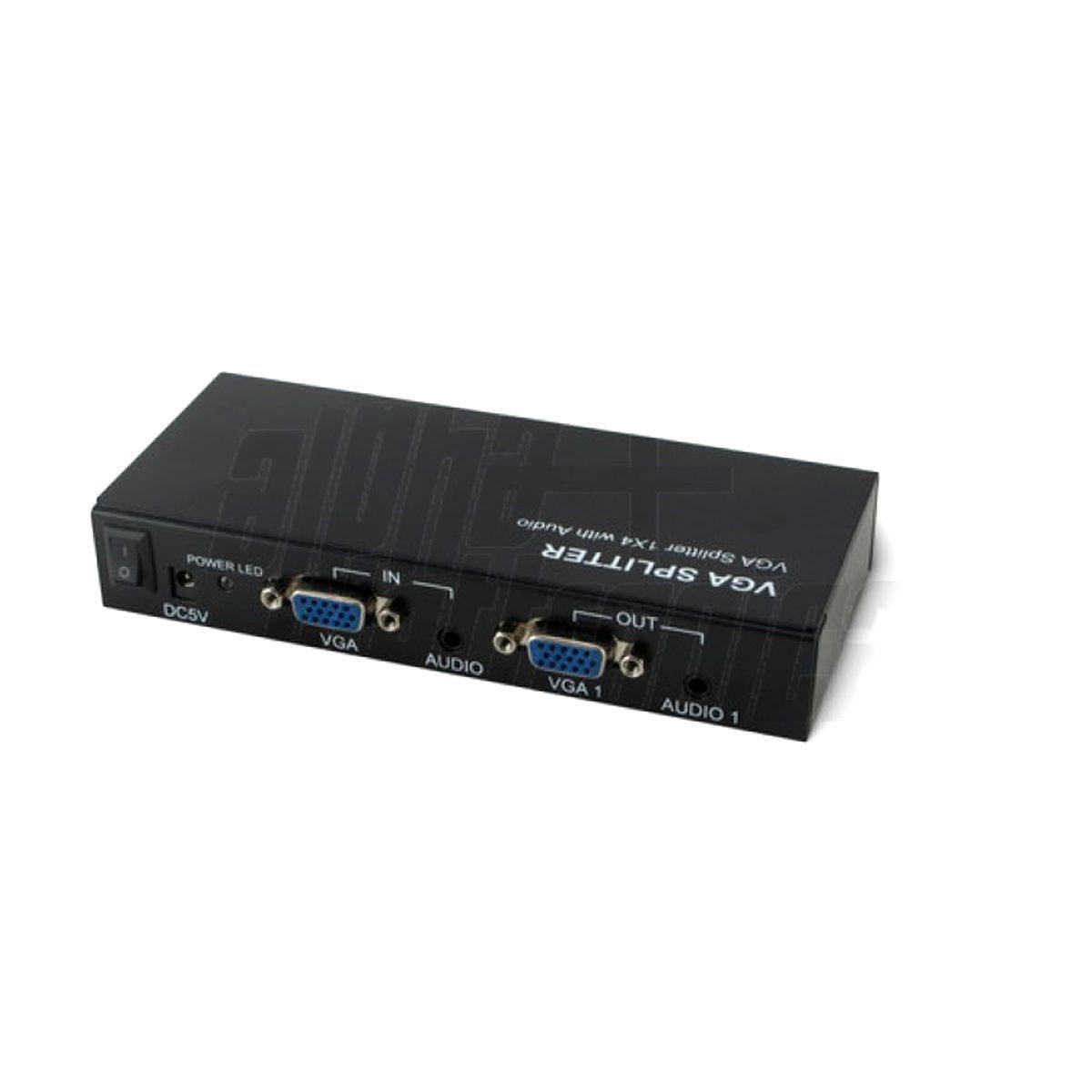 Active vga splitter 4 outputs, 1 input + amplified audio power supply ...