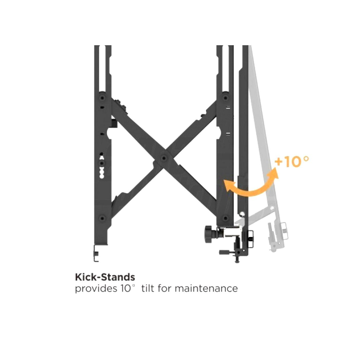 Extendable VideoWall Bracket for 45 - 70 Inch Monitors 70kg Vesa 600x4 ...